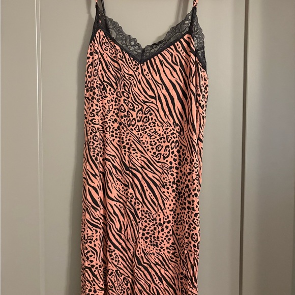 Soma | Intimates & Sleepwear | Soma Animal Print Chemise With Black ...